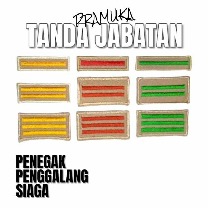 Jual Tanda Jabatan Siaga Penggalang Pramuka Wakil Pemimpin Barung Regu ...