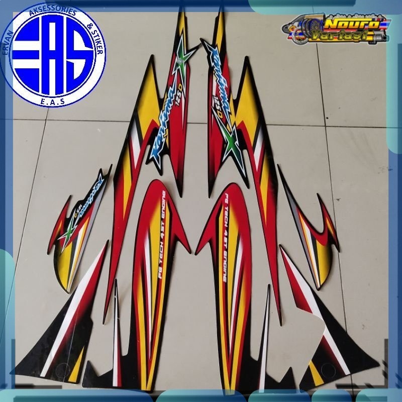 Jual Stiker striping honda karisma x 125 2006 hitam full lis merah ...
