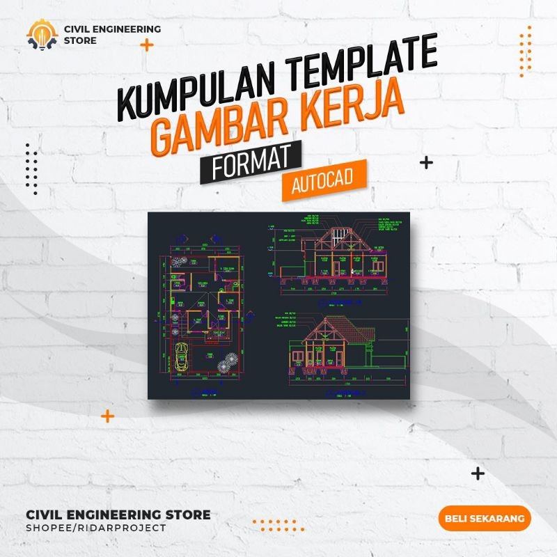 Jual KUMPULAN TEMPLATE GAMBAR KERJA FORMAT AUTOCAD | Shopee Indonesia