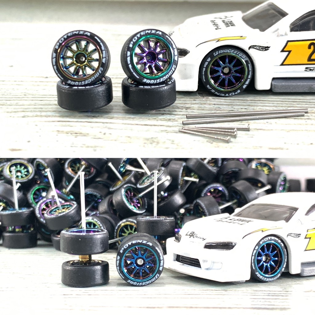 Jual VELG BAN KARET HOT WHEELS MODEL CE28 V2 TAMPO POTENZA CHAMELEON ...