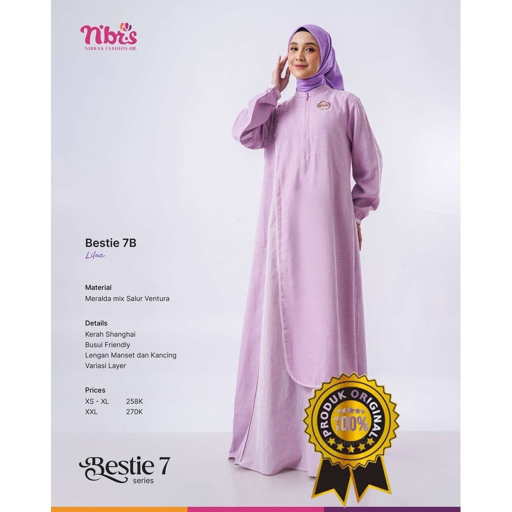 Jual Nibras Busana Muslim Terbaru Gamis Polos Wanita Bestie Series 7b ...