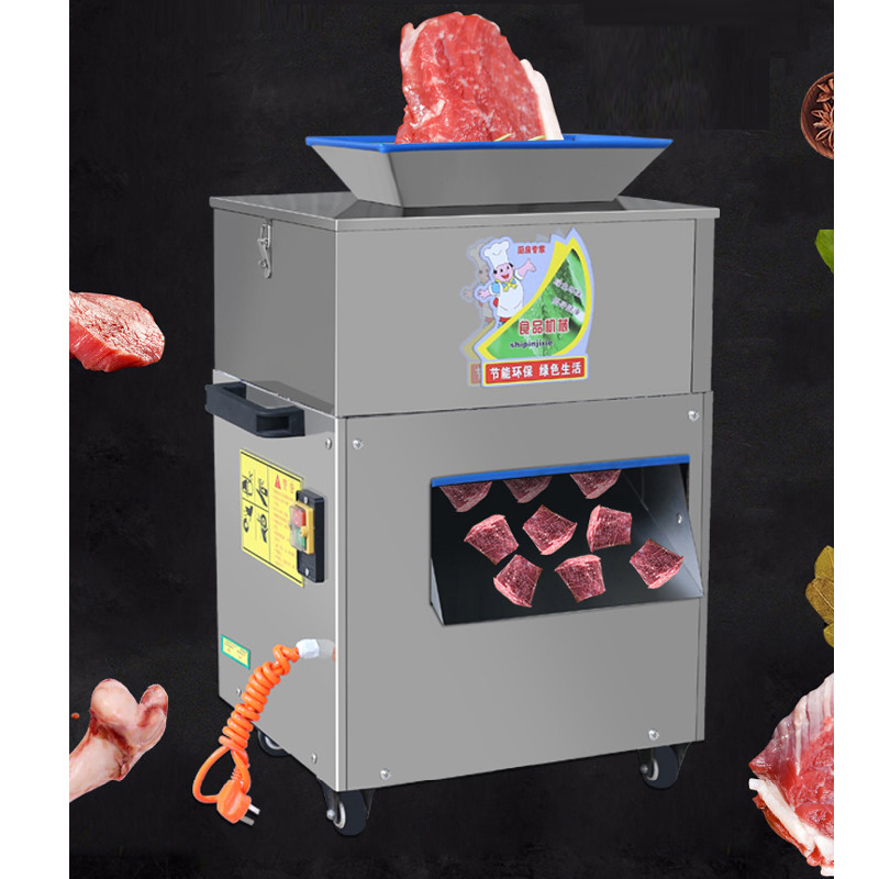 Jual Chicken Beef Pork Cube Cutter Machine Commercial Frozen Meat ...