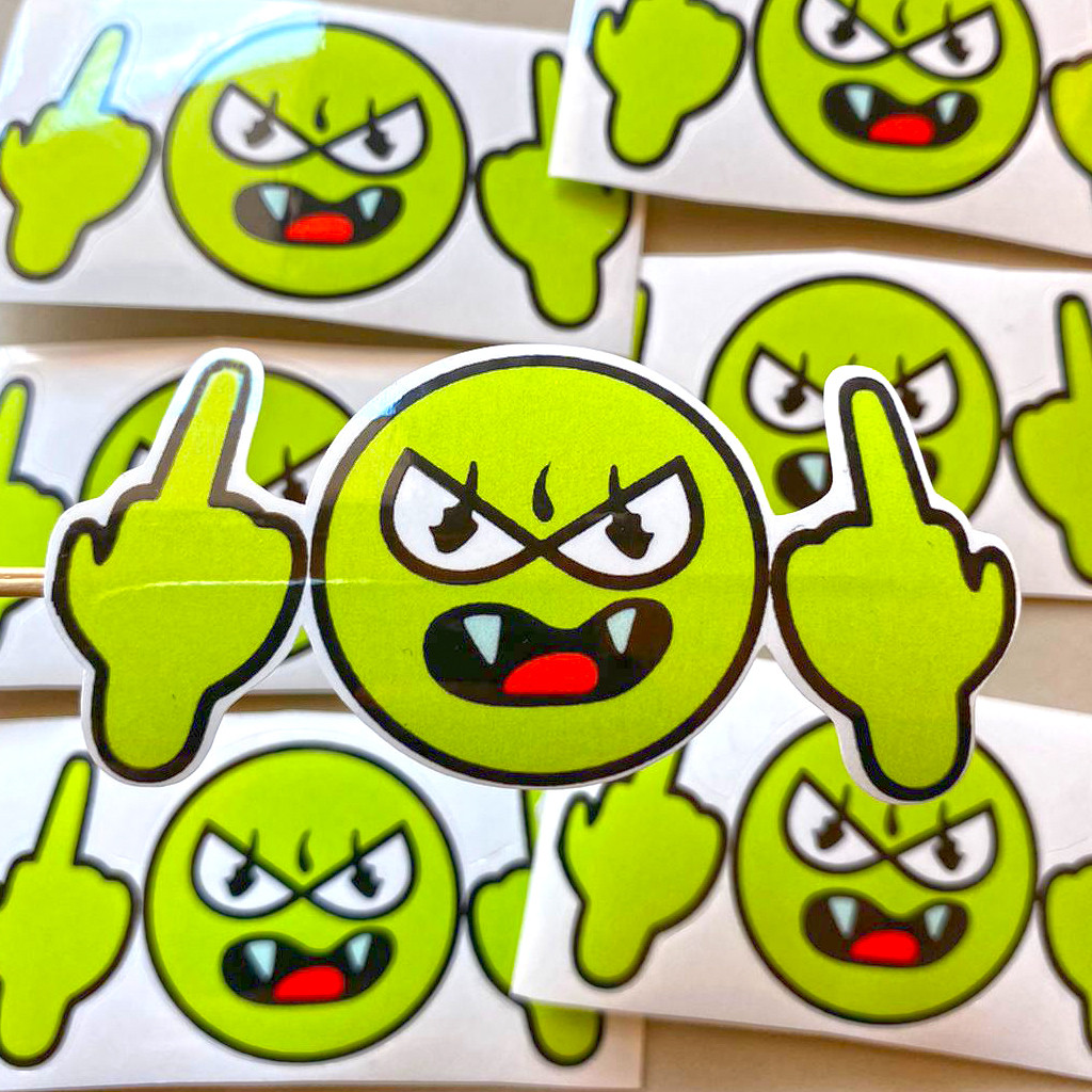 Jual Stiker Emoji Jari Tengah Cutting | Shopee Indonesia
