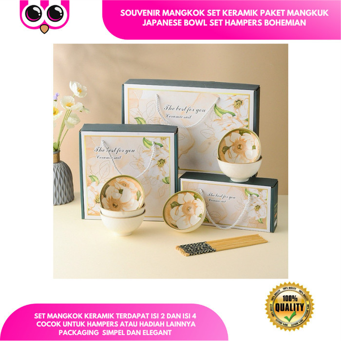 Jual SOUVENIR MANGKOK SET KERAMIK PAKET MANGKUK JAPANESE BOWL SET ...