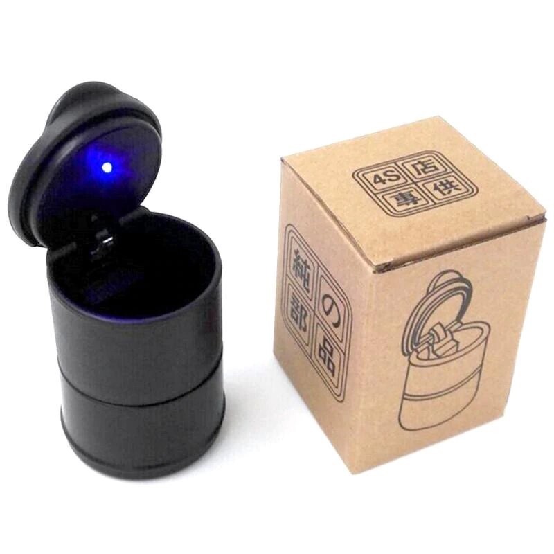 Jual Asbak Mobil LED Tempat Puntung Rokok HITAM asbak mobil portable ...