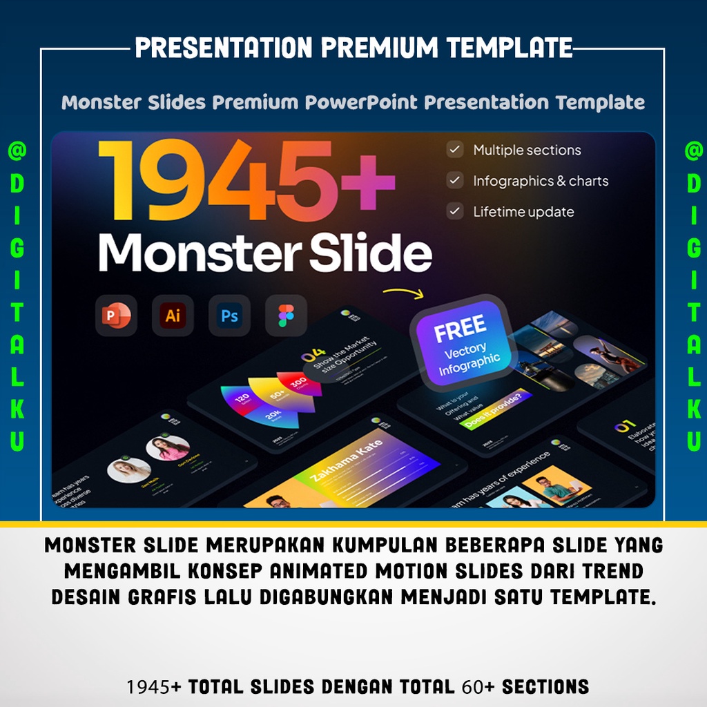 Jual Monster Slides Premium PowerPoint Presentation Template | Shopee ...