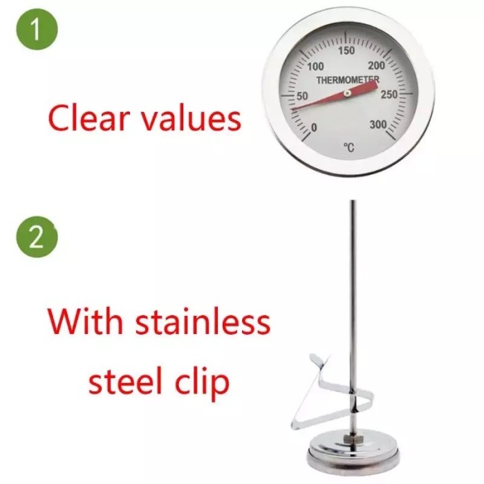 Jual LARIS -thermometer minyak goreng panjang/thermometer masak suhu ...
