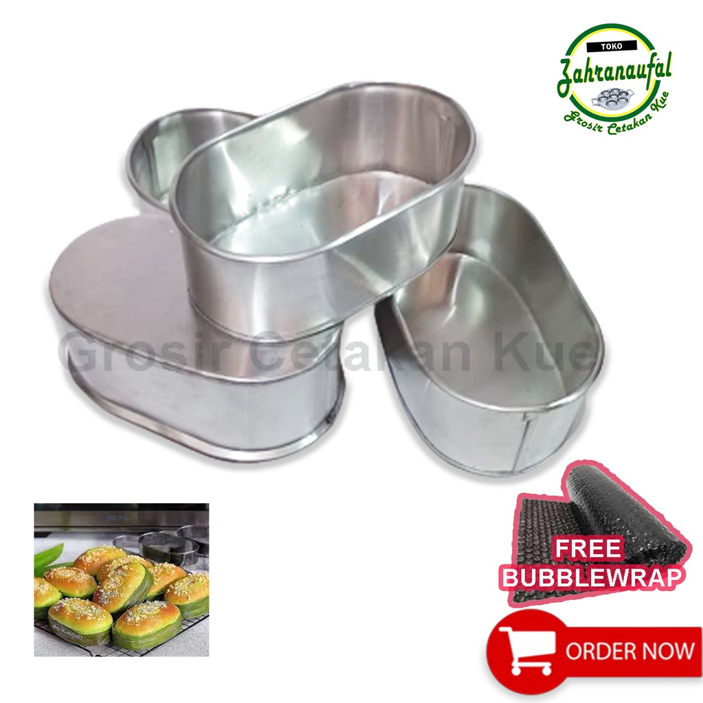 Jual LOYANG KUE MOTIF OVAL (ISI 1 - 5 PCS) LOYANG ROTI OVAL / RING ROTI ...