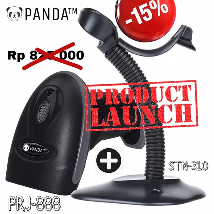 Jual 2D BARCODE SCANNER E-FAKTUR PANDA PRJ-888A AUTO+STAND(QR Code ...