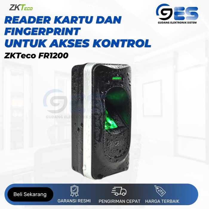 Jual Reader Kartu Dan Fingerprint ZKTeco FR1200 Bisa Untuk Akses Kontrol Pintu | Shopee Indonesia
