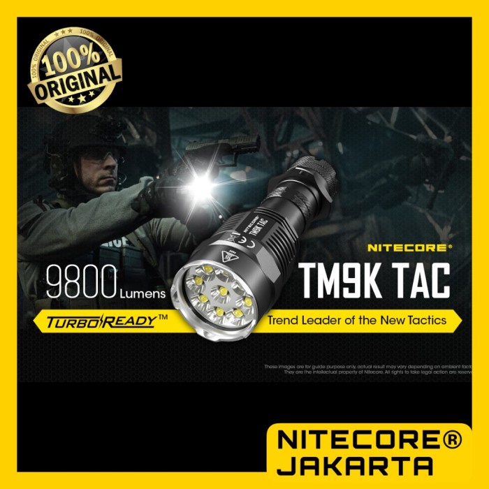 Jual Nitecore TM9K TAC Turbo Ready Senter LED CREE XP L2 HD 9800 Lumens ...