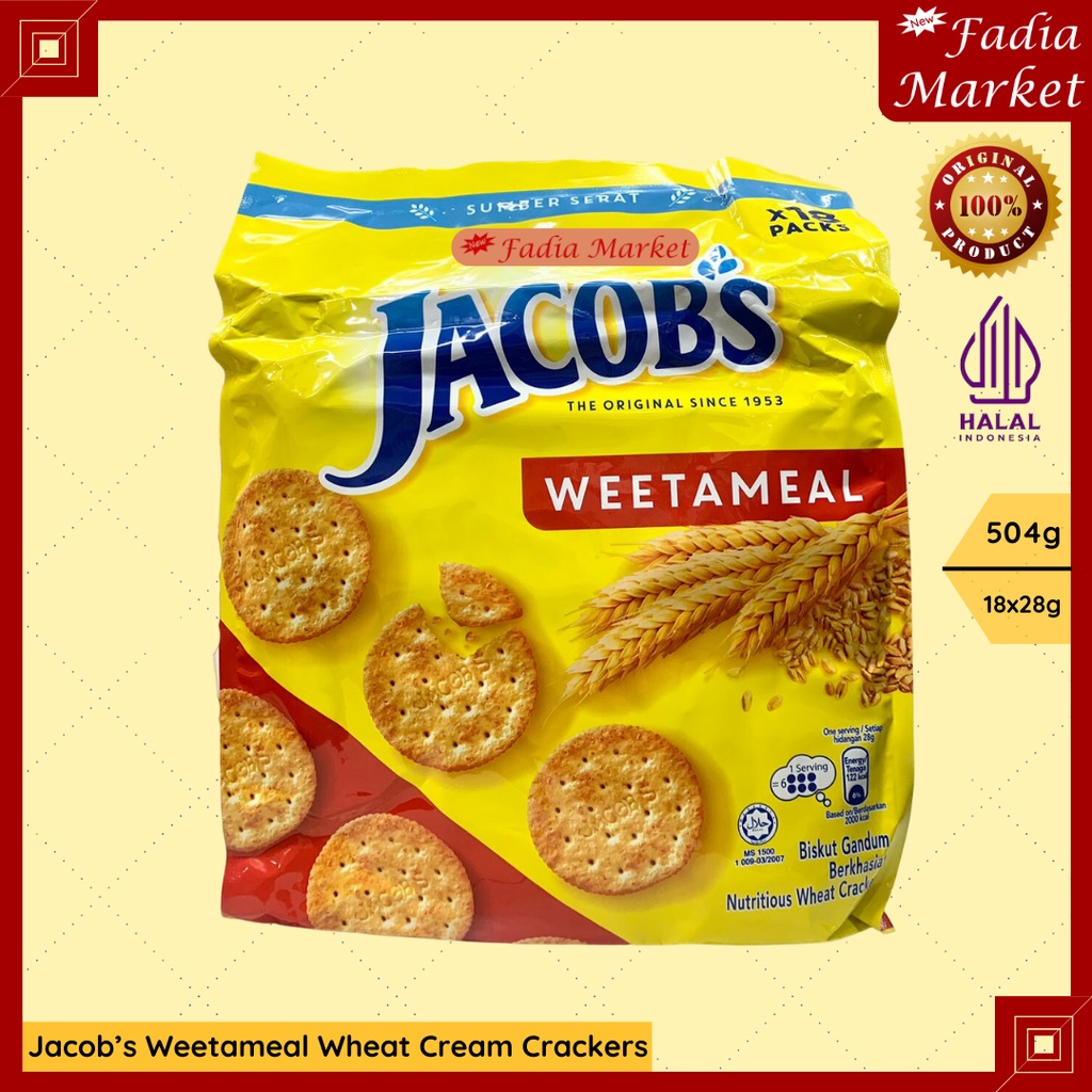 Jual Jacobs Jacob's Weetameal Wheat Cream Crackers Biscuit Gandum ...