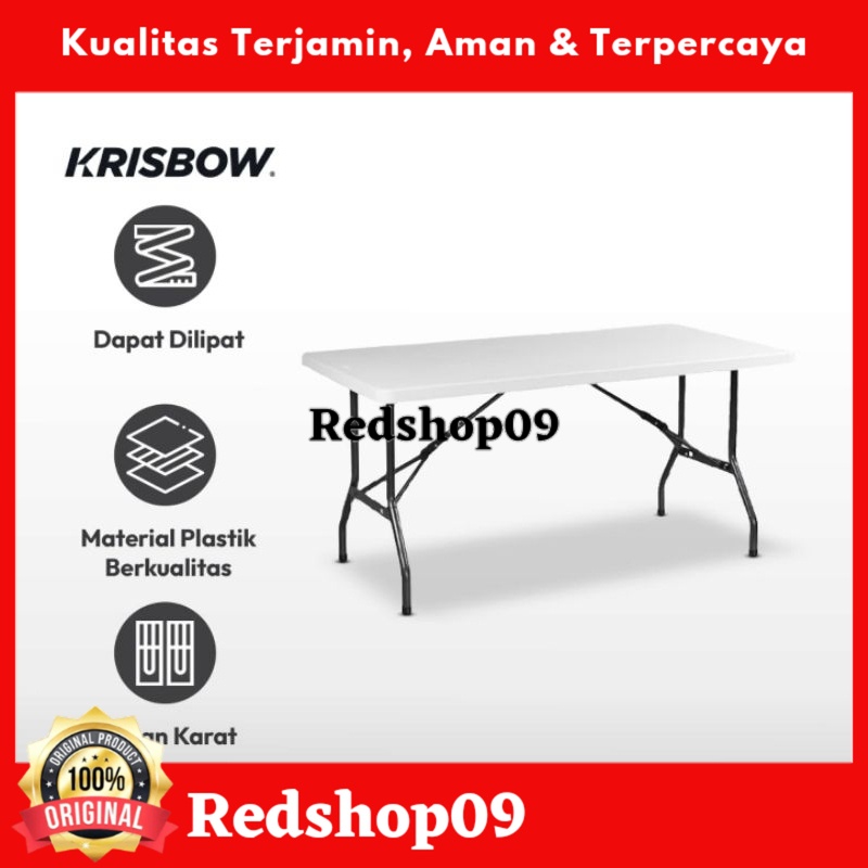 Jual Krisbow Meja Lipat 152 Cm - Putih/Meja Lipat/meja | Shopee Indonesia