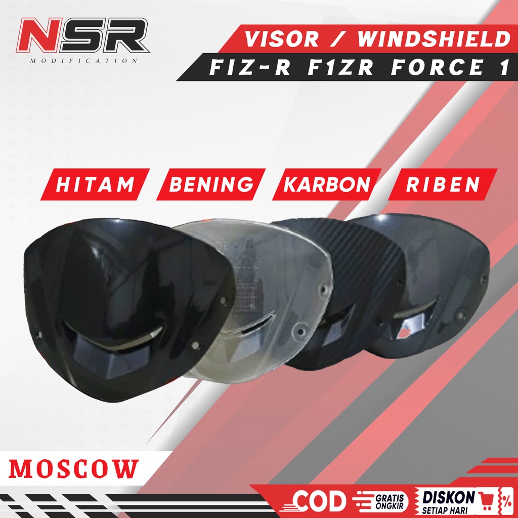 Jual VISOR Winsil FIZ-R Mika Windshield FIZR F1ZR 125Z Bahan ABS Tebal ...