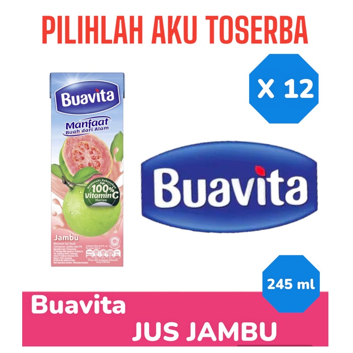 Jual BUAVITA GUAVA Jus Jambu 245 ml - ( HARGA 12 pcs ) | Shopee Indonesia