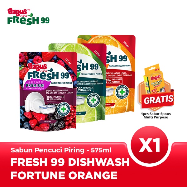 Jual Bagus Fresh 99 Premium Anti Bacterial Dish Washing Liquid Pouch ...