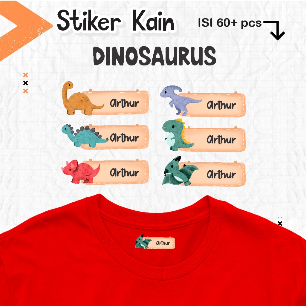 Jual STIKER KAIN CUSTOM ANTI LUNTUR ( SEHARI JADI ) ISI 60+ pcs bisa ...