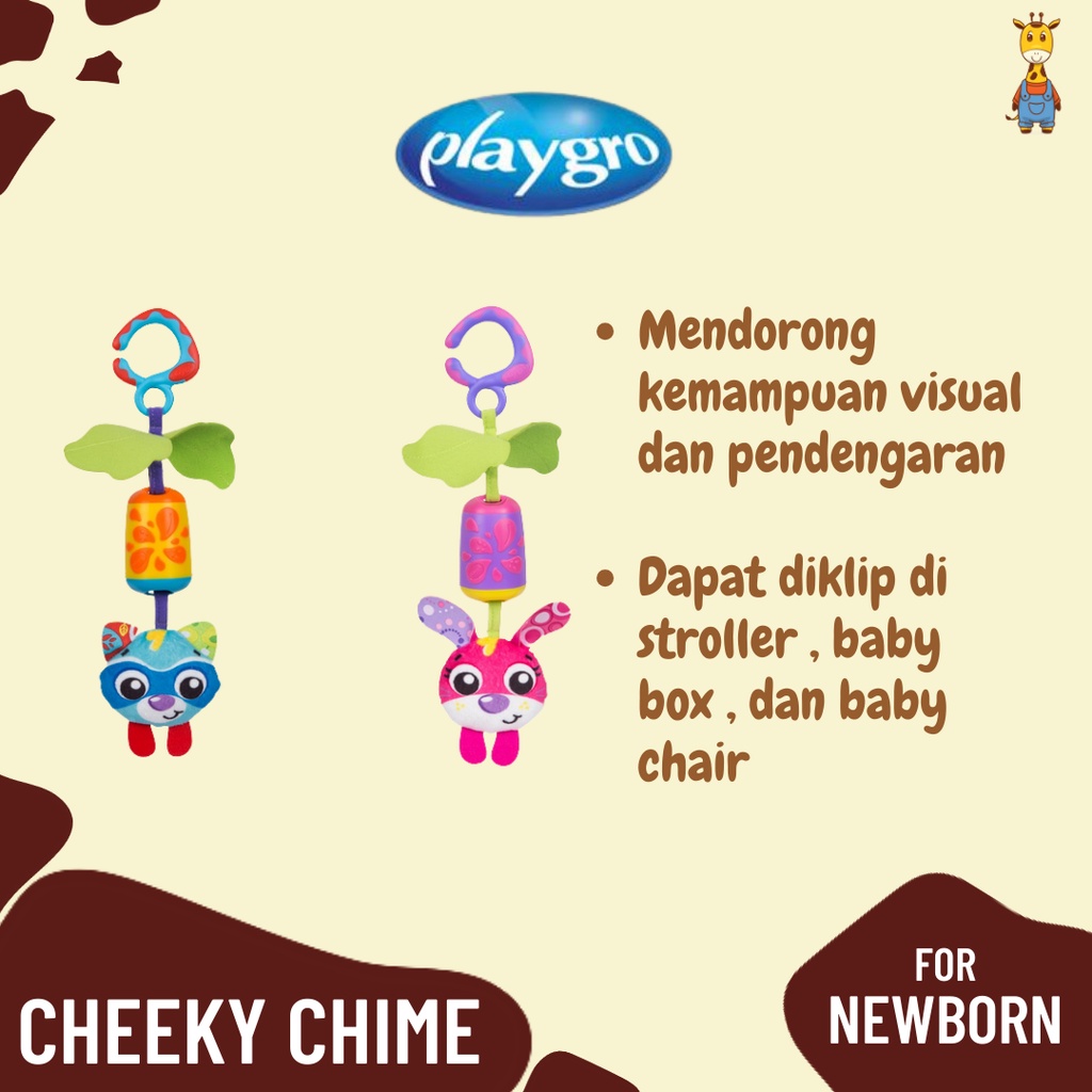 Jual Playgro Baby Cheeky Chime - Mainan Gantung Stroller Anak | Shopee Indonesia