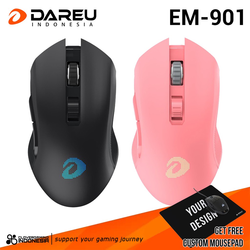 Jual Dareu EM-901 Pro Dual Mode RGB - EM901 2.4GHz Wireless Gaming ...