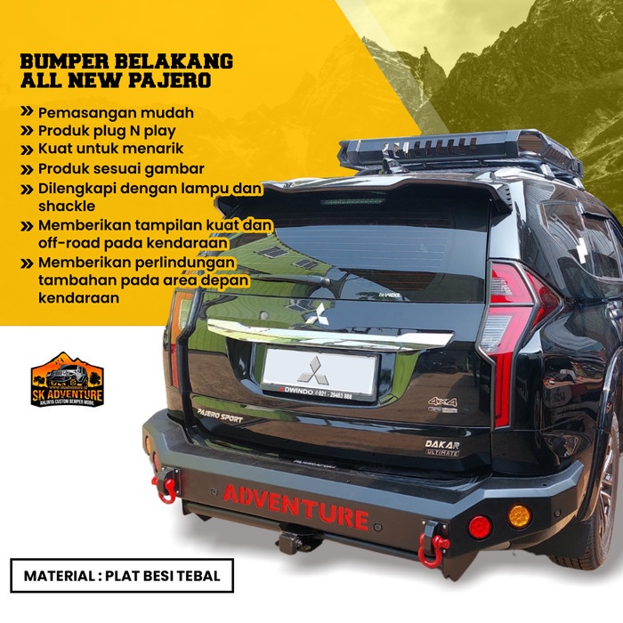 Jual Bemper Belakang All New Pajero Bahan Plat Besi Tebal | Shopee ...