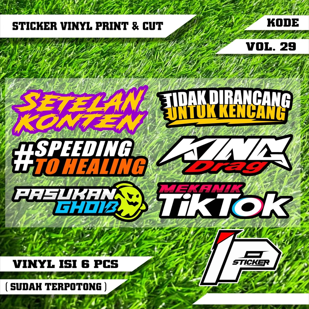 Jual (cod) stickerpack VOL.29 (1 lembar isi 6 pcs) sudah dipotong ...