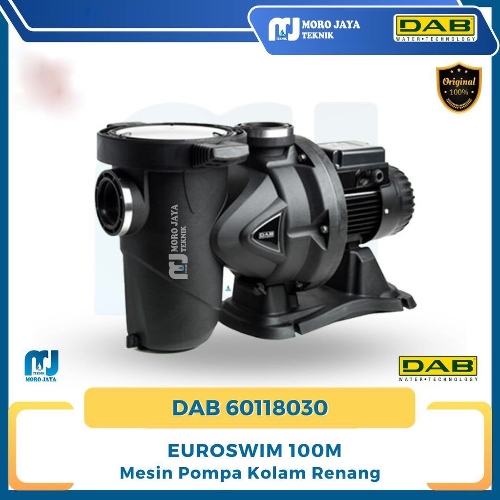 Jual Mesin Pompa Kolam Renang DAB EUROSWIM 100M 1 HP Original Italy | Shopee Indonesia