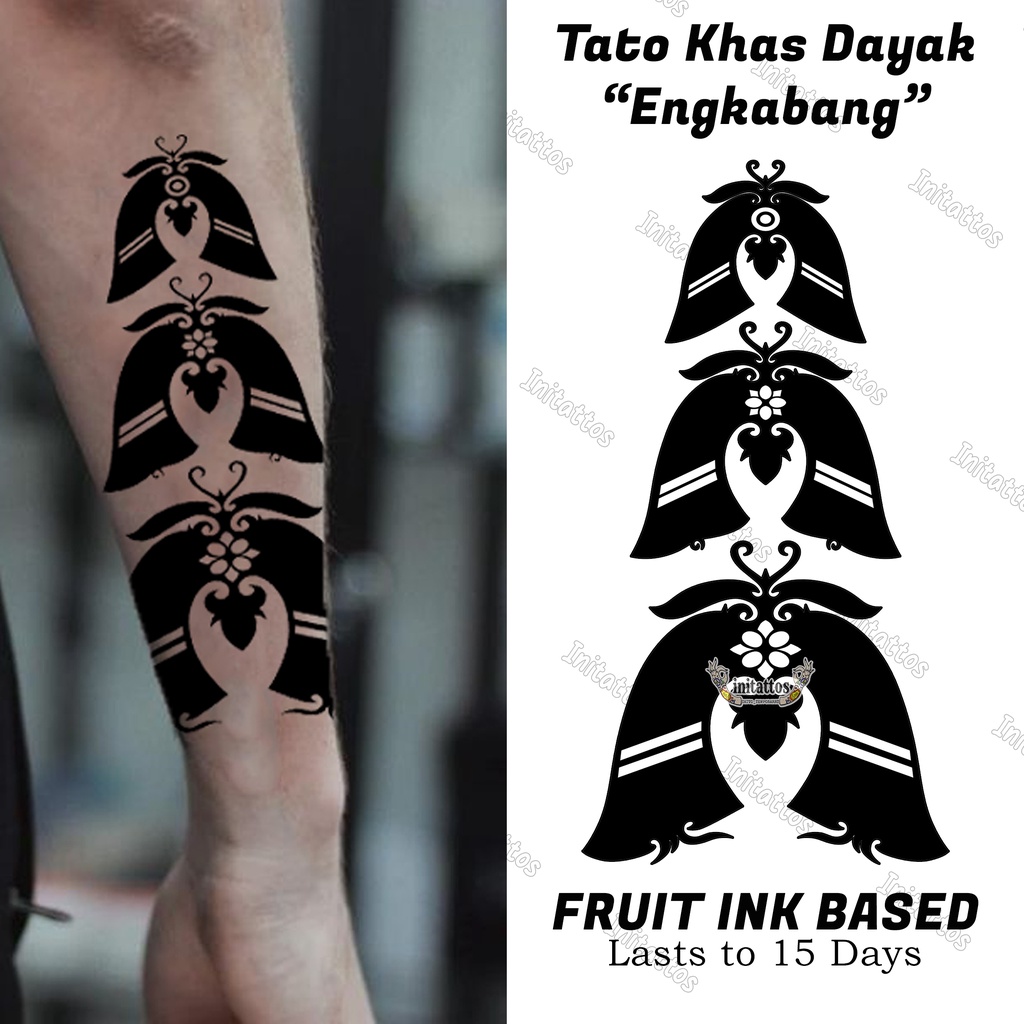 Jual FRUIT INK Engkabang Dayak Tato Semi Permanen Tatto Temporer Hitam ...