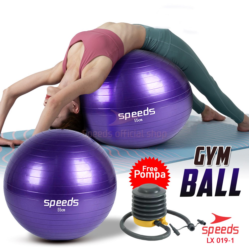 Jual SPEEDS Gym Ball gymball Bola Fitness Yoga Free Pompa Diameter 55cm ...