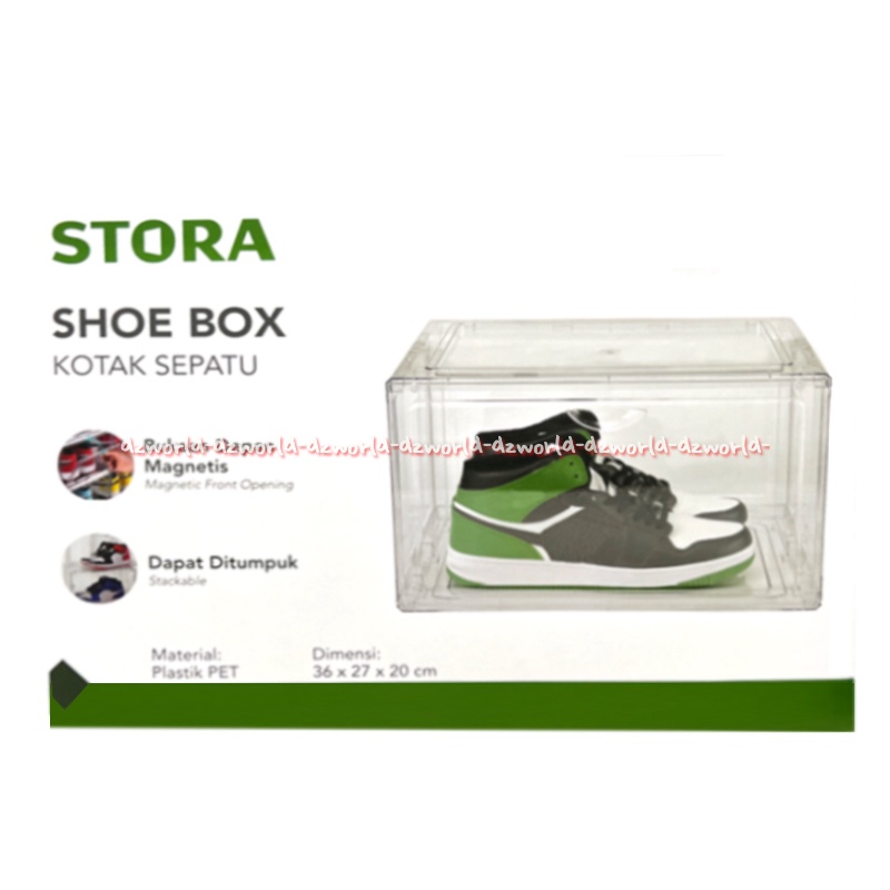Jual Stora 1pcs Shoe Box Kotak Sepatu Bening Transparan Untuk Sepatu ...