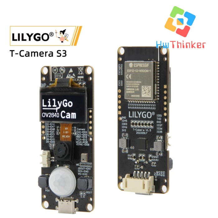 Jual LILYGO T-Camera-S3 OV2640 ESP32-S3 0.96" OLED MIC PIR Flash 16MB | Shopee Indonesia