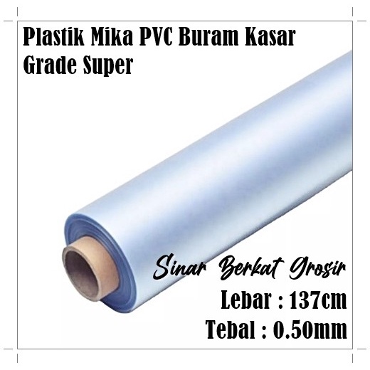 Jual [CO14] Plastik Mika Buram Lentur Kasar PVC Emboss Tebal 0.50mm Lebar 137cm - halus 0.15mm ...