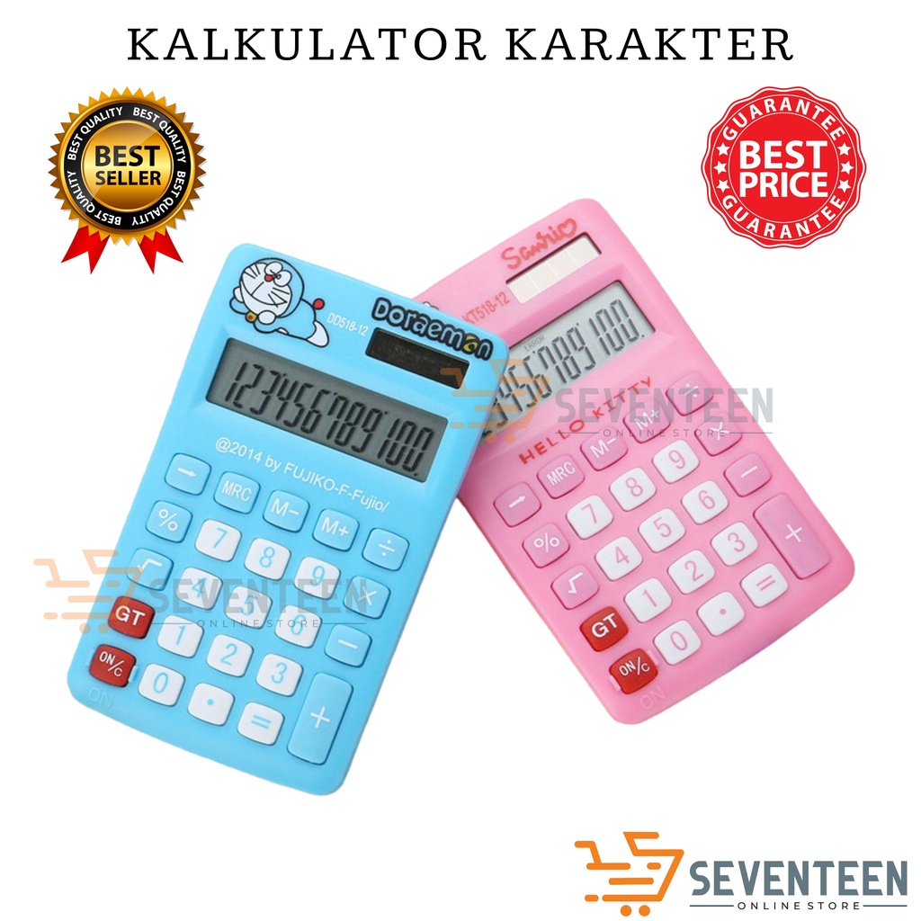 Jual SEVENTEEN KALKULATOR MINI KARAKTER KITTY PINK ANAK KALKULATOR ...