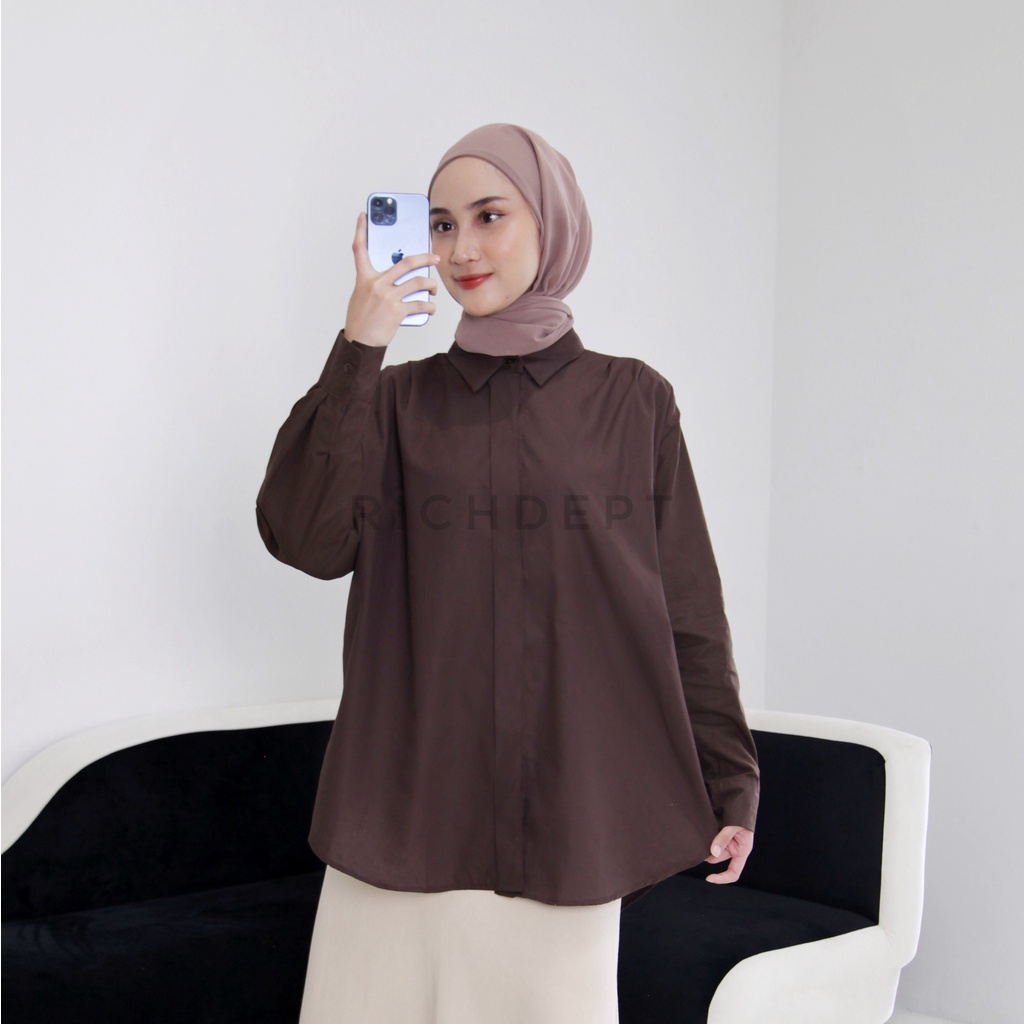 Jual RICHDEPT Faleesha Shirt | Kemeja Wanita Muslim Tangan Panjang ...