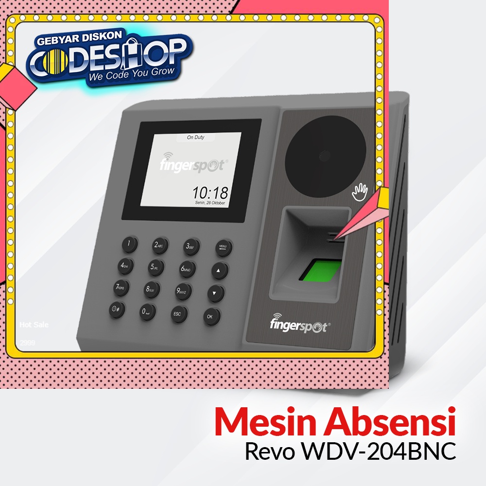 Jual Fingerspot Revo WDV-204BNC Mesin Absensi Fingerprint Sidik Jari ...