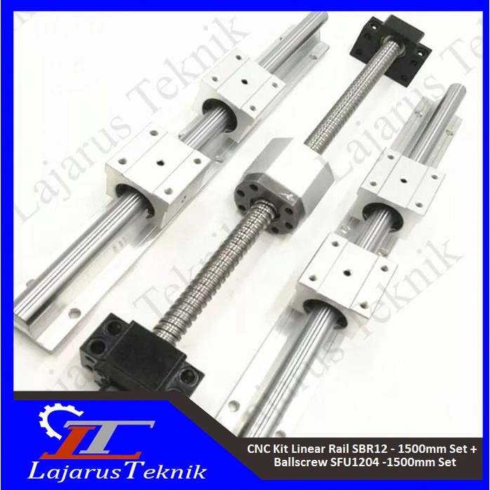 Jual CNC Kit Linear Rail SBR12 - 1500mm Set + Ballscrew SFU1204 -1500mm ...