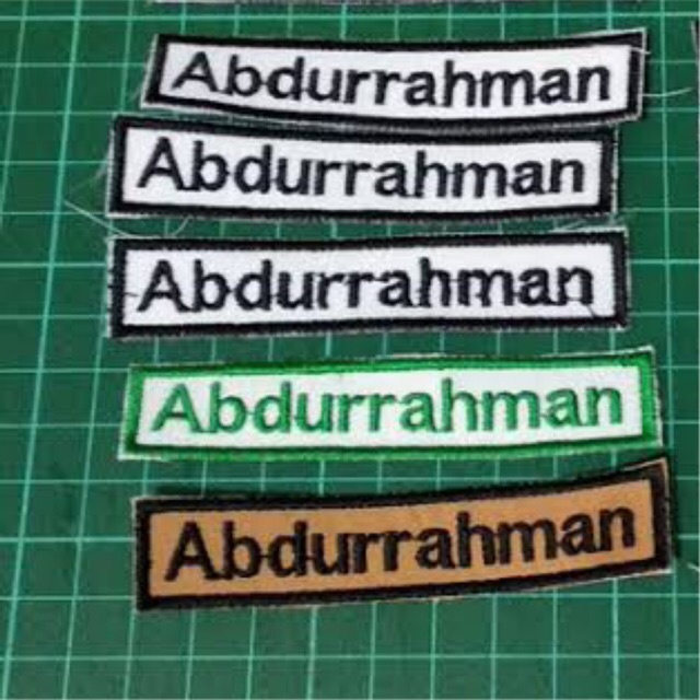 Jual Bordir Sehari jadi! Minimal 2pcs Papan nama-Bordir nametag-nama ...