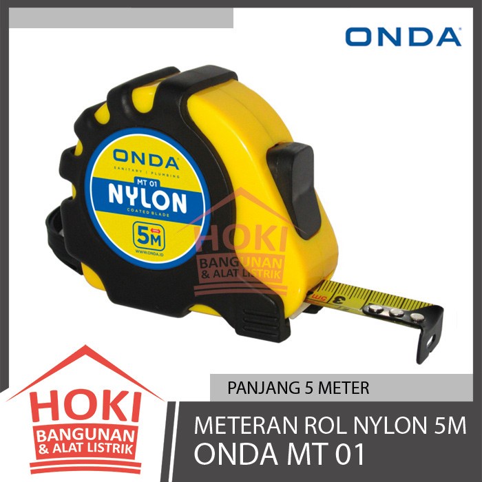 Jual METERAN OTOMATIS 5m ONDA MT 01 NYLON - Measuring Tape 5 Meter | Shopee Indonesia