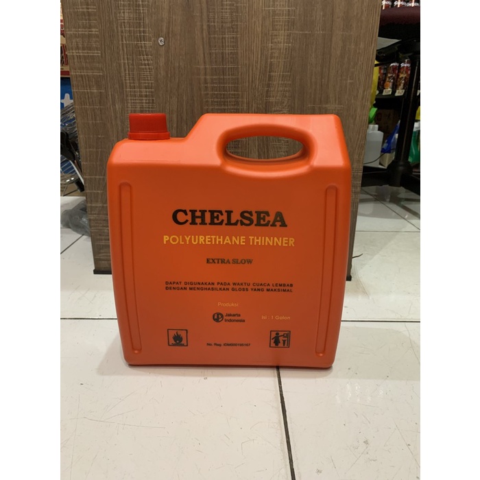 Jual thinner chelsea pu polyurethane extra slow 1 galon | Shopee Indonesia