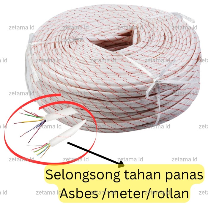 Jual Selongsong Kabel Tahan Panas Pelindung Kabel Anti Panas Asbes ...
