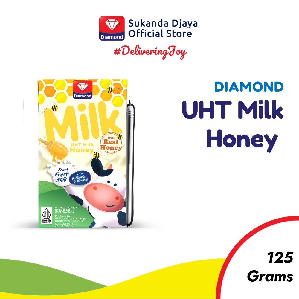 Jual Diamond Milk Susu UHT Honey 125 ML | Shopee Indonesia