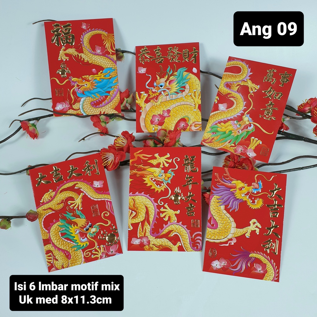 Jual ANGPAO IMLEK MEDIUM SHIO NAGA 2024 ISI 6 PCS - ANGPAU AMPLOP PART ...