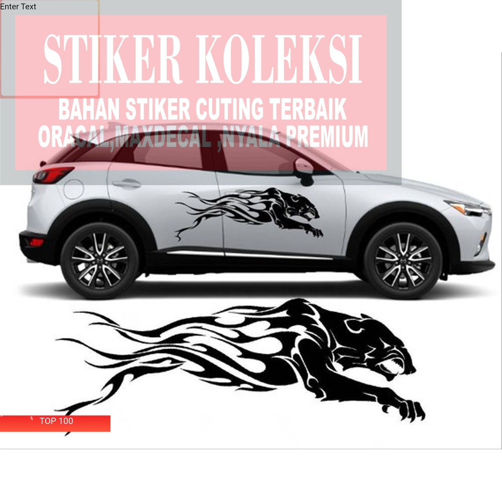Jual promo Stiker Mobil Panther Sticker Body Samping Mobil Tribal ...