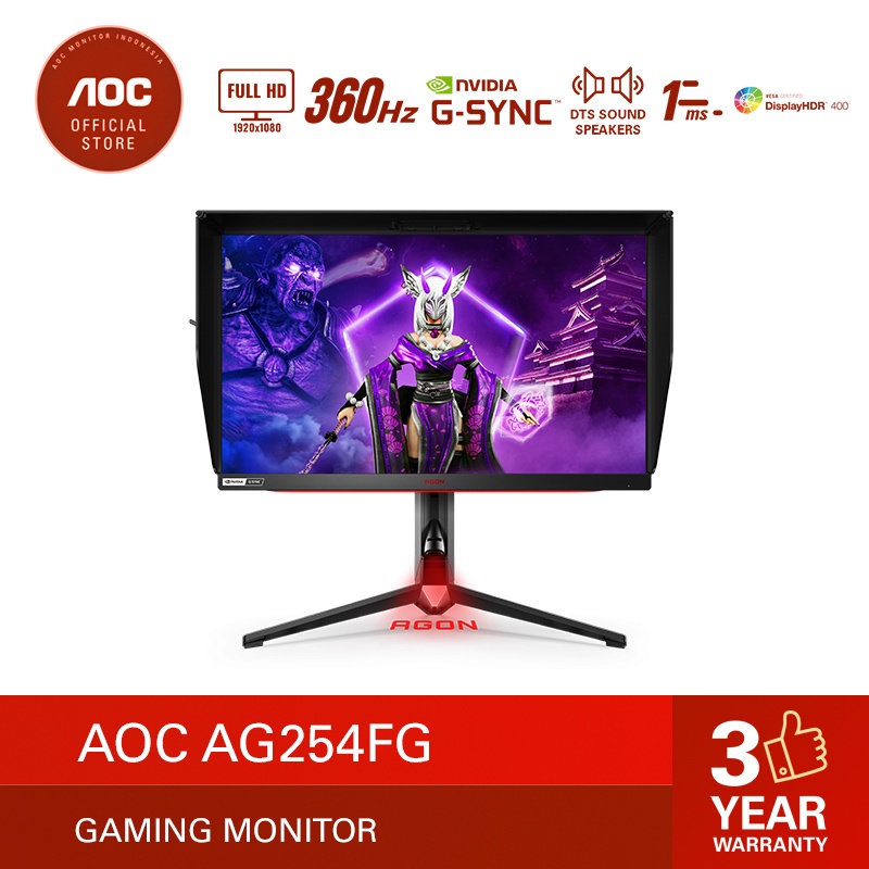 Jual AOC AG254FG Premium Gaming Monitor (24.5"/IPS/1ms/360hz/FHD/HDR400 ...