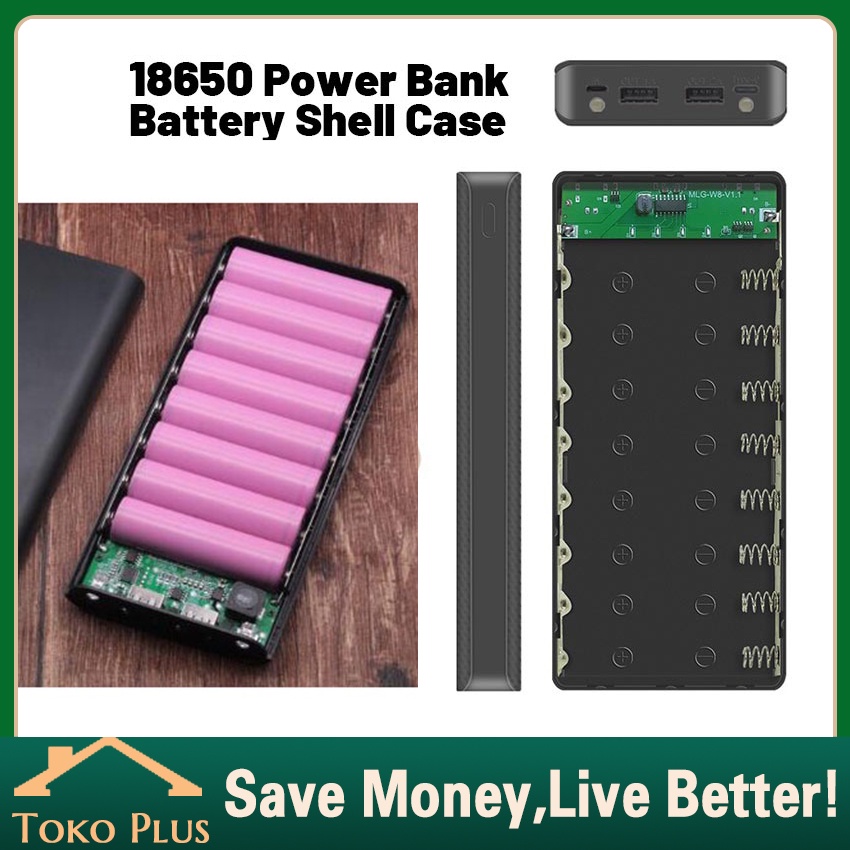 Jual DIY Casing PowerBank Case 18650 8 Slot + Display LCD / CASE Casing ...