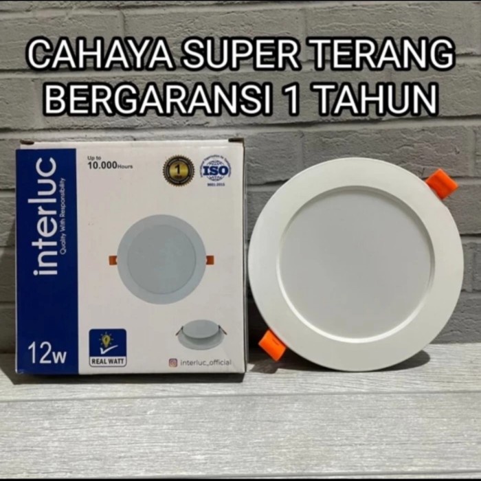 Jual Lampu Downlight Led Interluc 12 Watt inbow 12Watt 12W Panel 12W ...