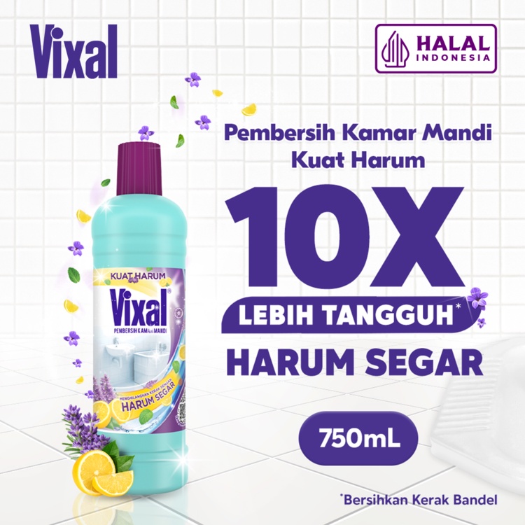 Jual Vixal Pembersih Kamar Mandi Kuat Harum Segar 2 x 780 mL | Shopee Indonesia