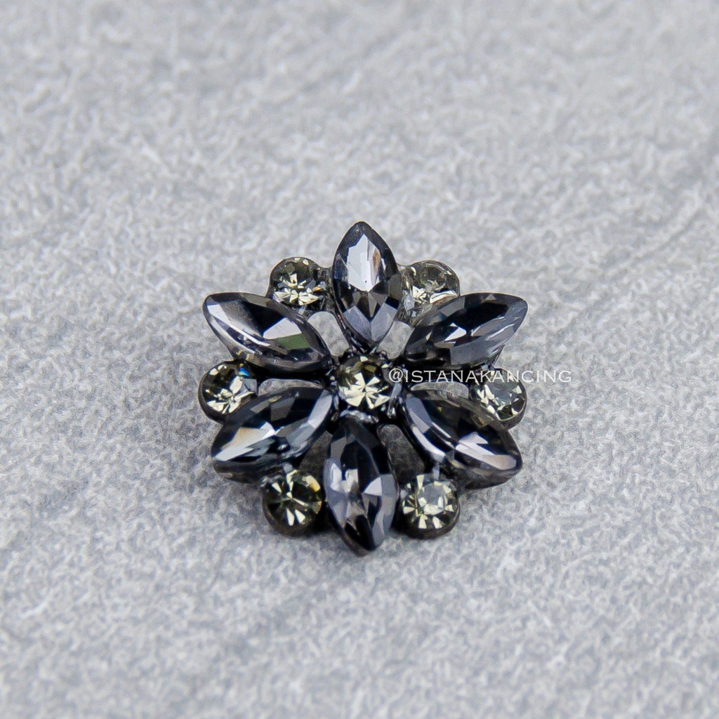 Jual Kancing Model Jamur Fressia Black Button | Kancing Permata ...