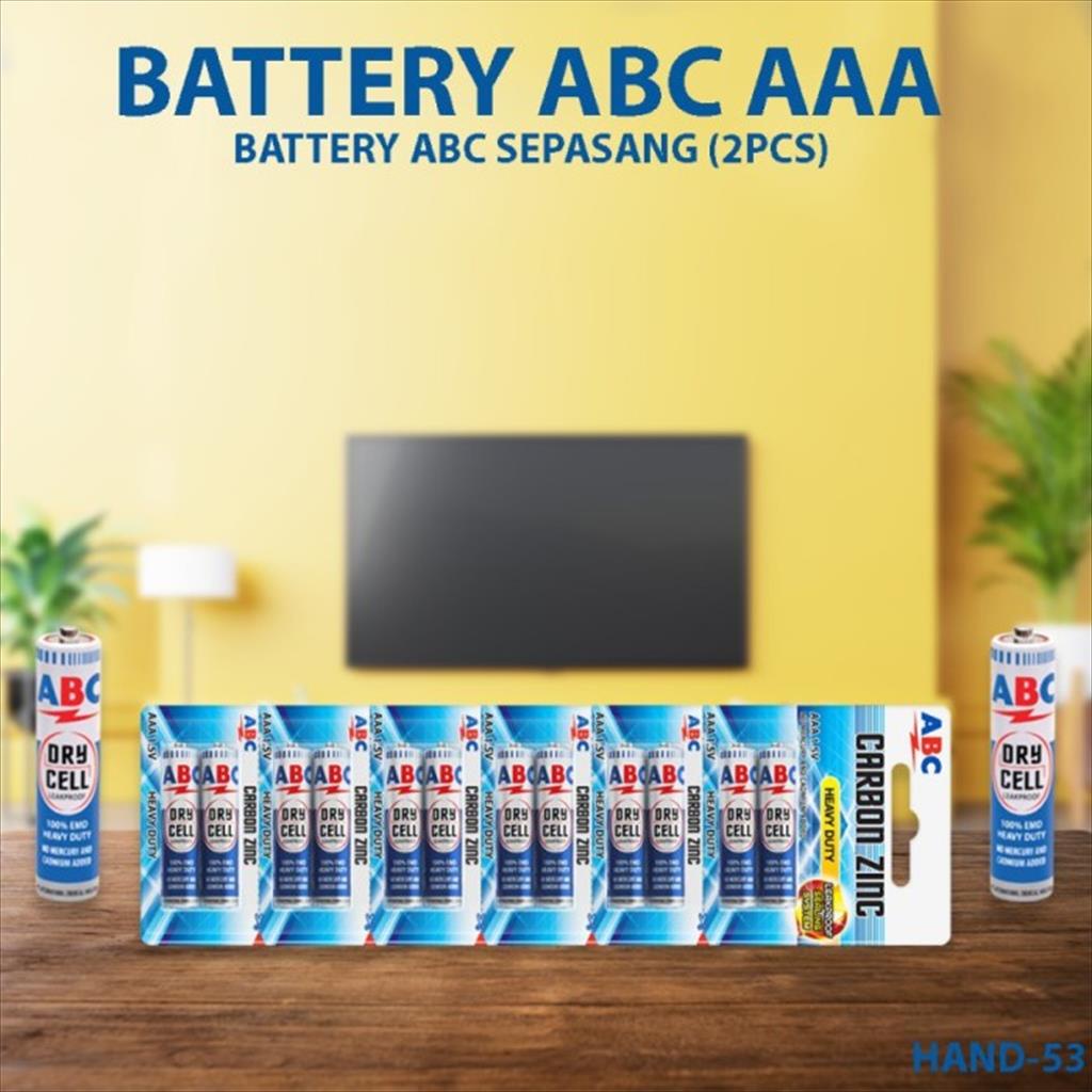 Jual WMP - BATERAI ABC BIRU AAA A3 Carbon Zinc / Baterai ABC AAA 3A ...