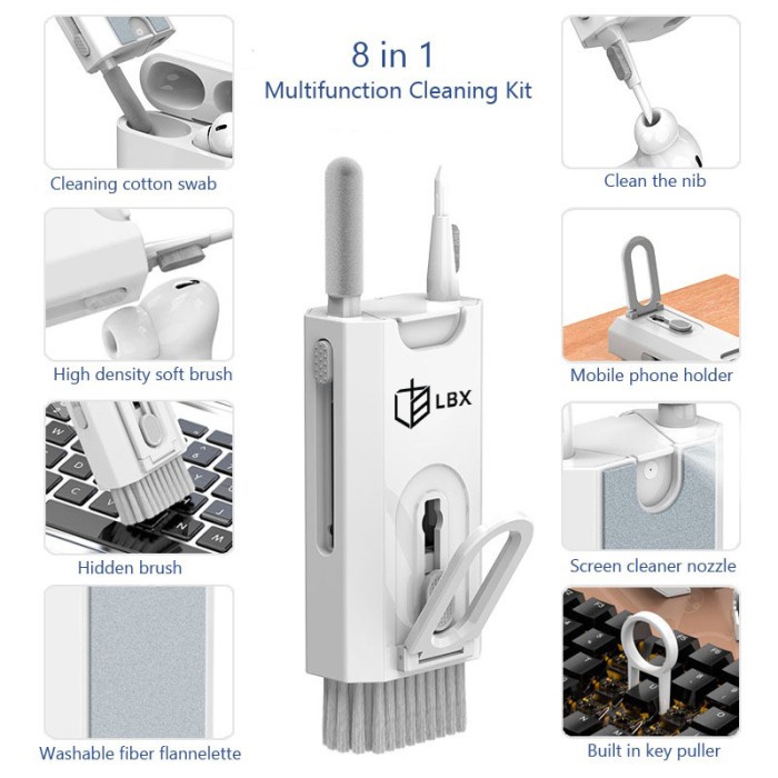 Jual 8 in 1 Cleaning Brush Kit Pembersih Gadget HP Camera Laptop ...