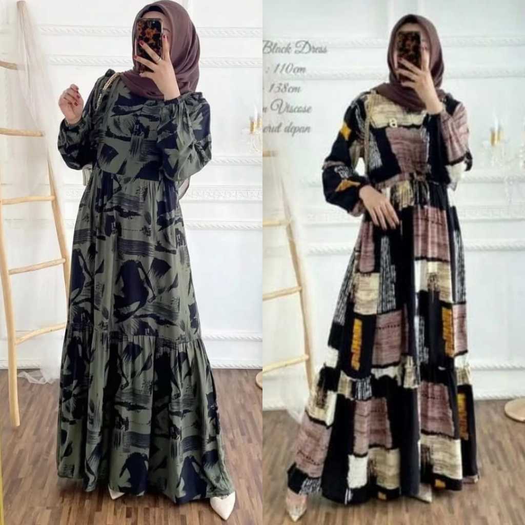 Jual Home Dress Rayon Motif Irish Dress Busui Friendly Gamis Rayon Viscose Premium Jumbo ...